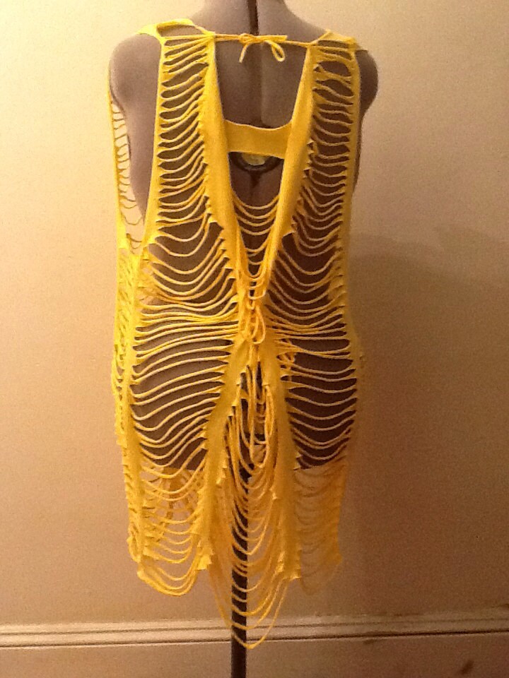 Sexy Yellow Beach Cover Up - Etsy