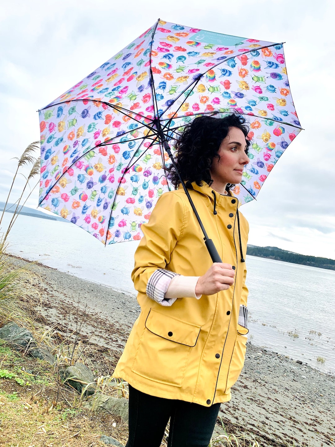 Rainbow Bee Umbrella - Etsy