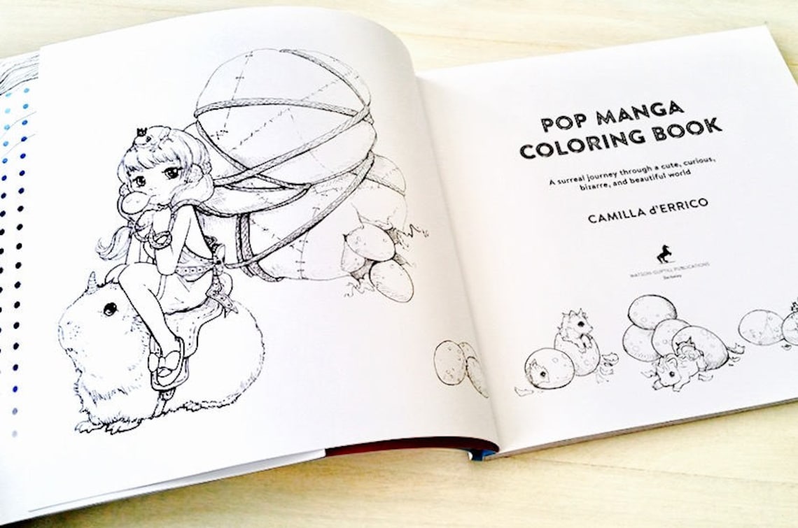 Pop Manga Coloring Book - Etsy