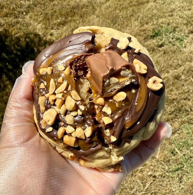 Snickers Stuffed Cookie - Etsy
