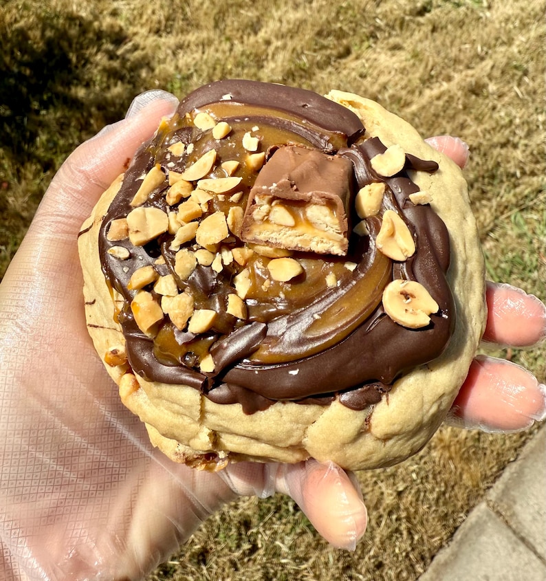 Snickers Stuffed Cookie - Etsy