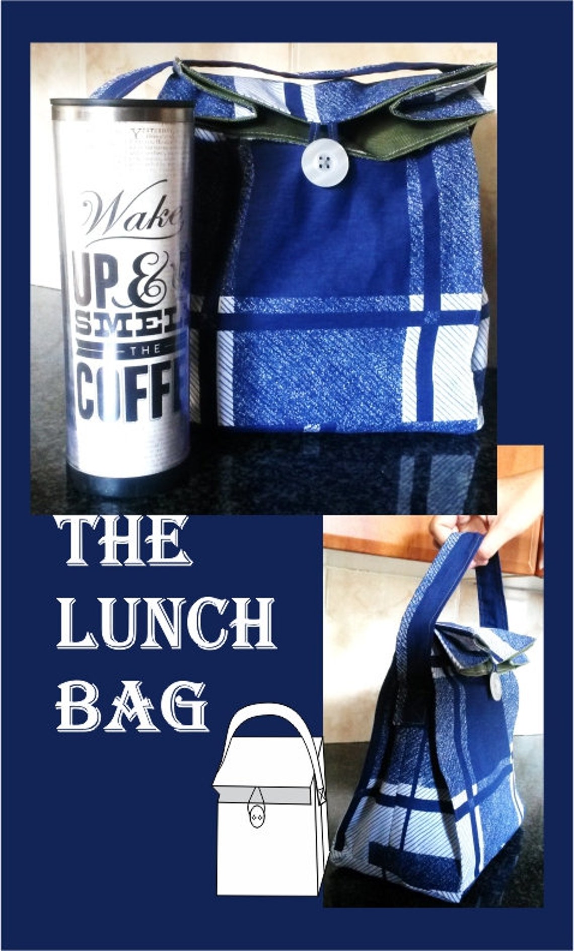 Easy Lunch Bag Sewing Pattern | Etsy