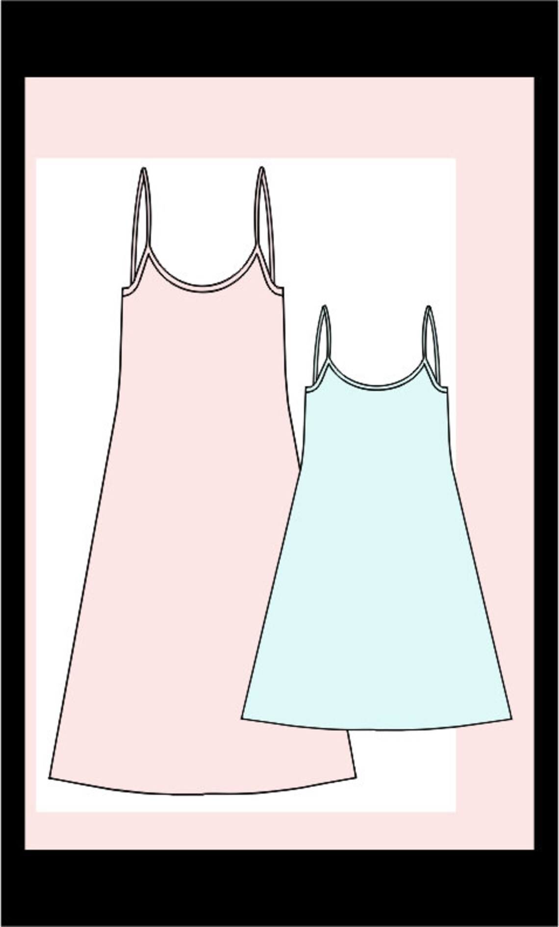 Sewing Pattern: Strap Dress 2 Pattern Pack - Etsy