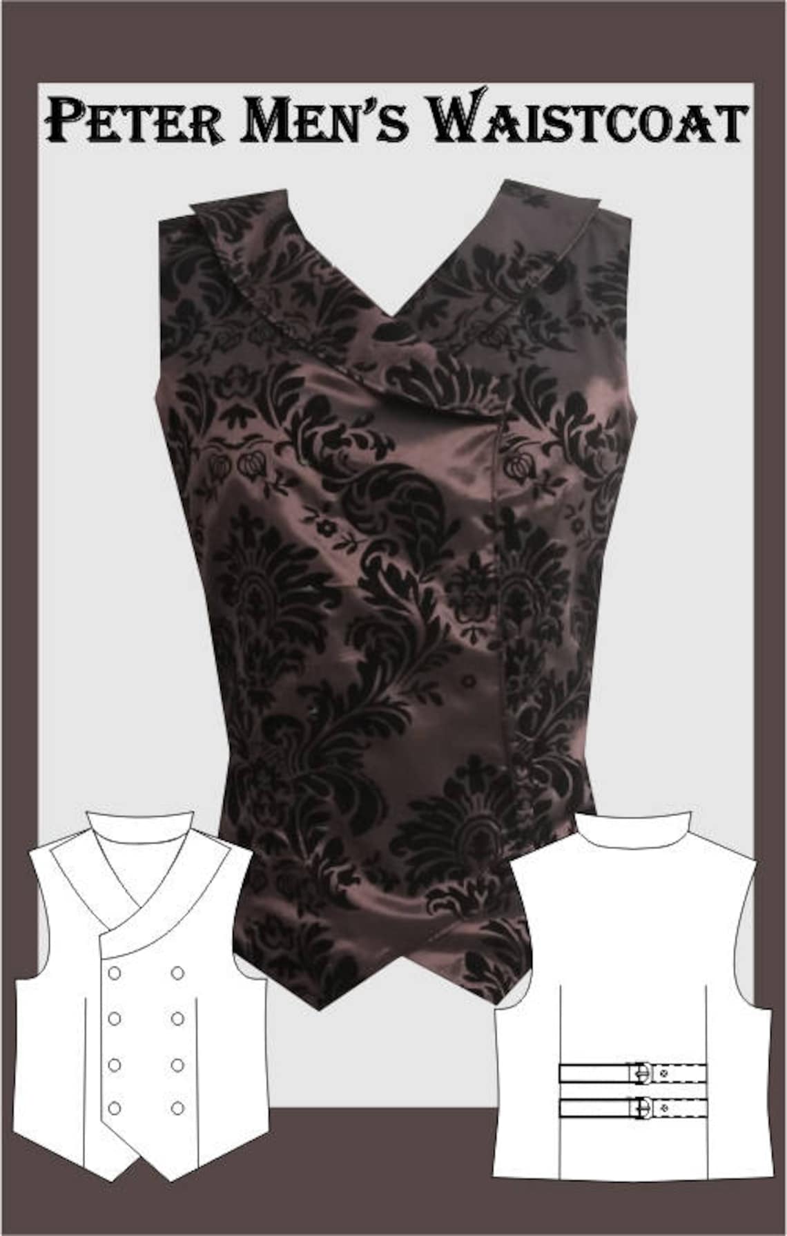 Peter Men's Waistcoat Sewing Pattern - Etsy