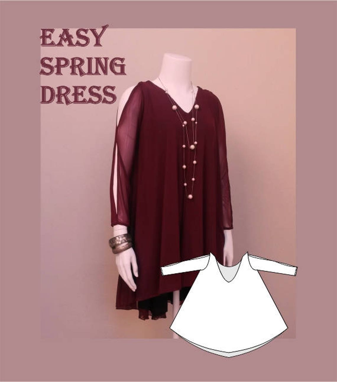 Easy Spring Dress Sewing Pattern | Etsy