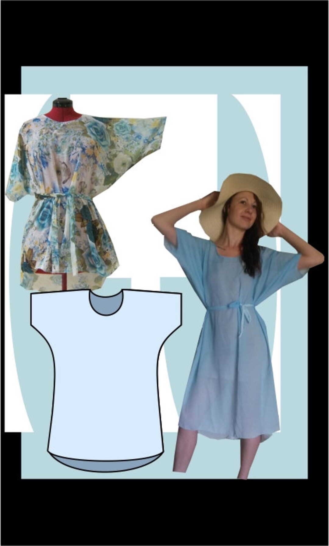 Sewing Pattern: Summer Batwing Dress 2 Pattern Combo - Etsy