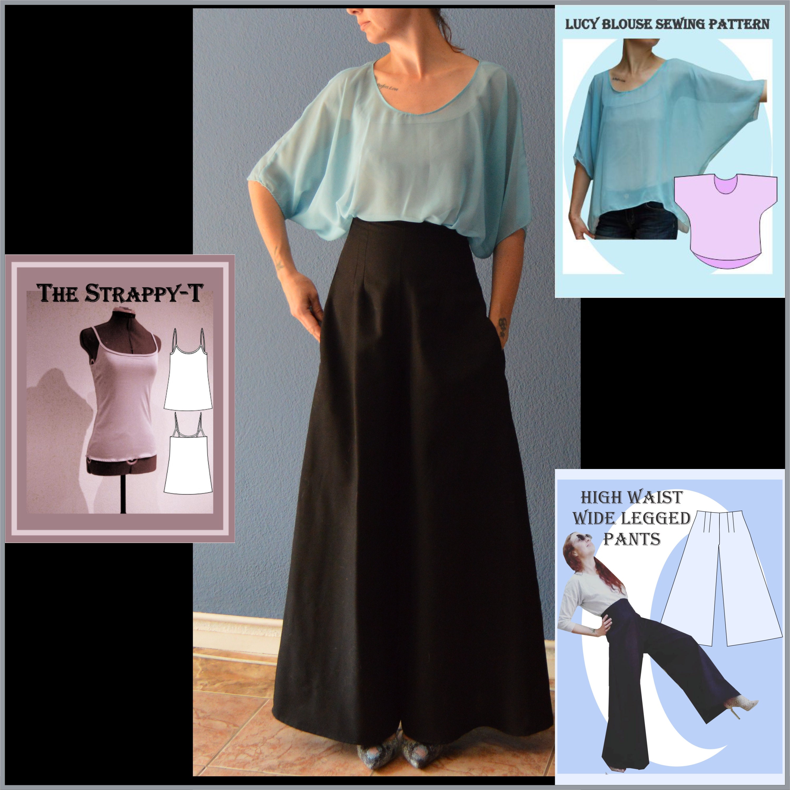 Sewing Pattern: the Strappy T | Etsy