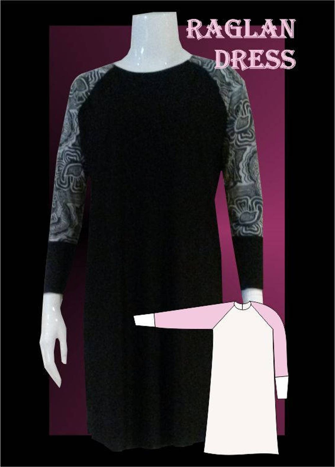 Raglan Dress Sewing Pattern - Etsy