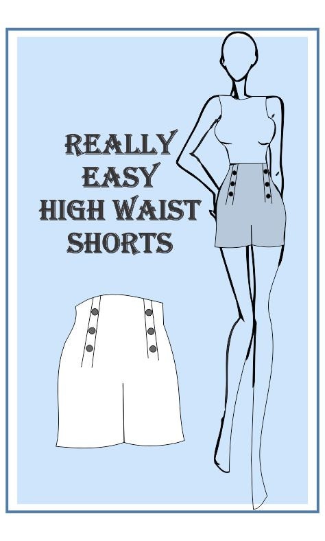 Sewing Pattern: Vintage Style High Waist Shorts | Etsy Canada