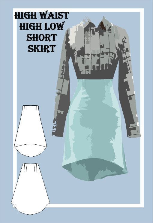 Sewing Pack: High Waist Skirt 4 Pattern Pack | Etsy