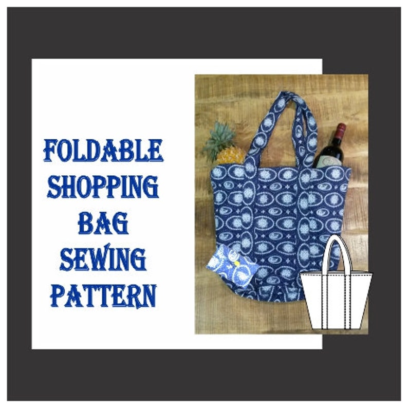 Foldable Shopper Sewing Pattern - Etsy