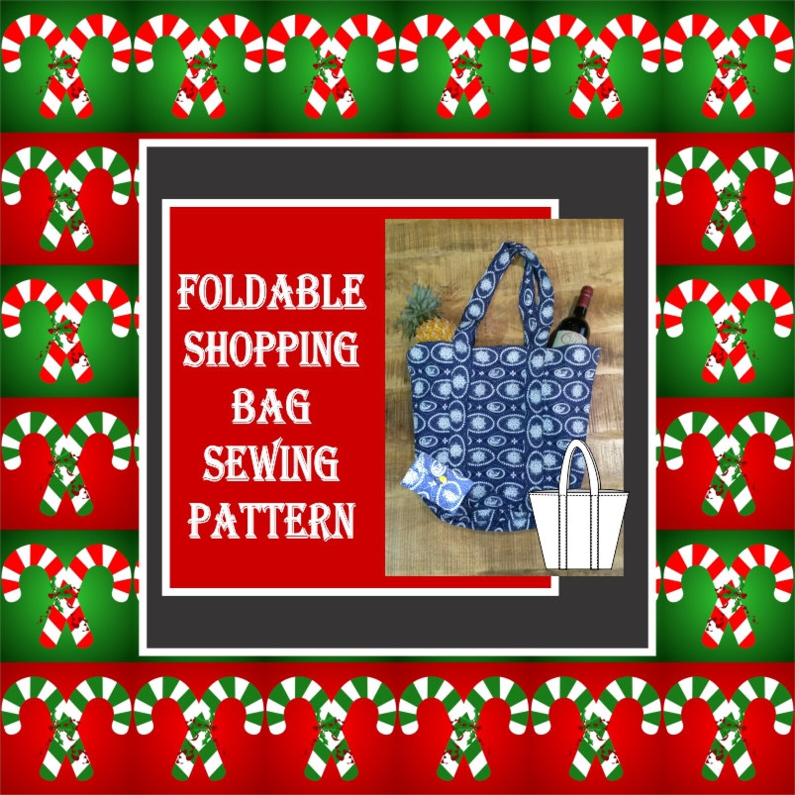 Foldable Shopper Sewing Pattern - Etsy