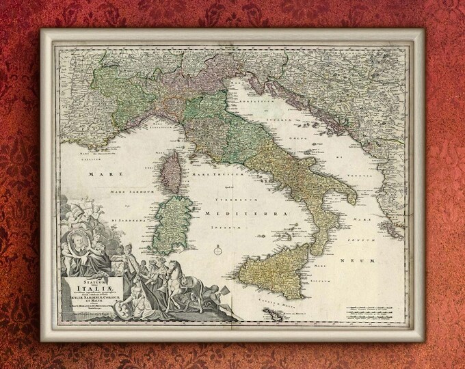 Poster, Many Sizes Available; Map of Italy 1494, Renaissance - Etsy Canada