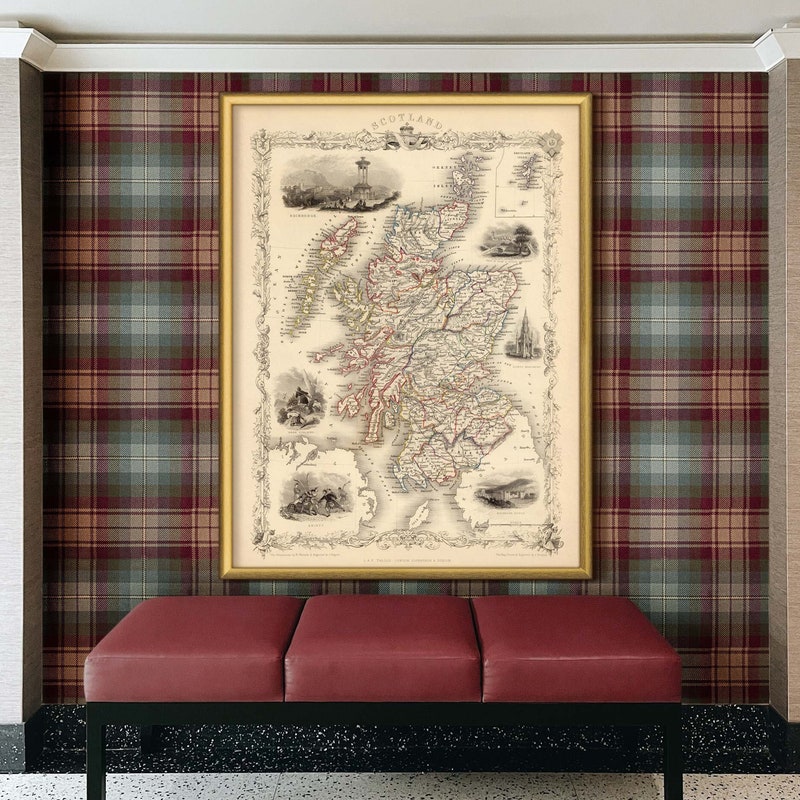 Scotland Map - Etsy