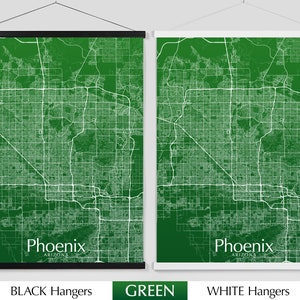 Phoenix Map Print Poster, Map of Phoenix, AZ Minimalist Art, 7 Colors 4 ...