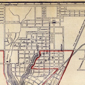 Old Map of Dallas TX, 1919 in 5 Sizes up to 36x48″ Vintage Wall Map of ...
