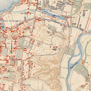 Beirut Map in 5 Sizes up to 60x40″ Old Map of Beirut, Lebanon 1922 in ...