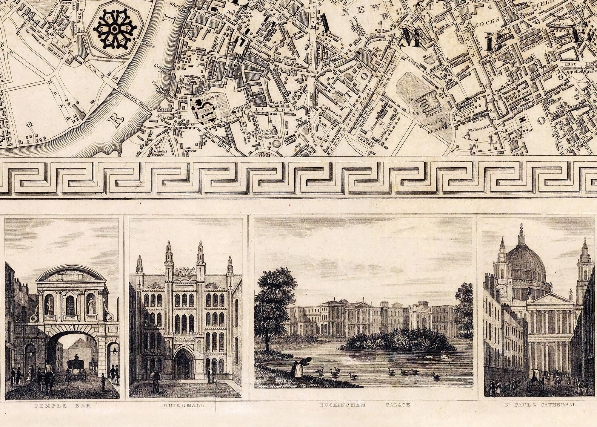 London Map 1838 Vintage Map of London UK in High Resolution | Etsy