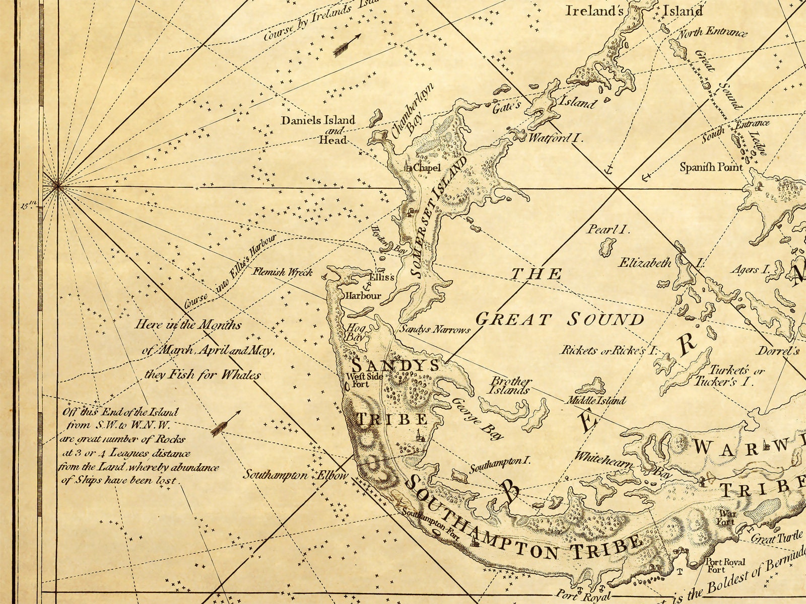 Bermuda map 1775 INSTANT DOWNLOAD Old map of Bermuda Islands | Etsy