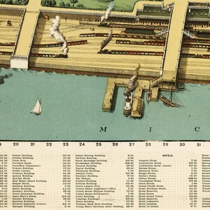 Chicago Map 1898, Vintage Map of Chicago, IL in High Resolution Prints ...