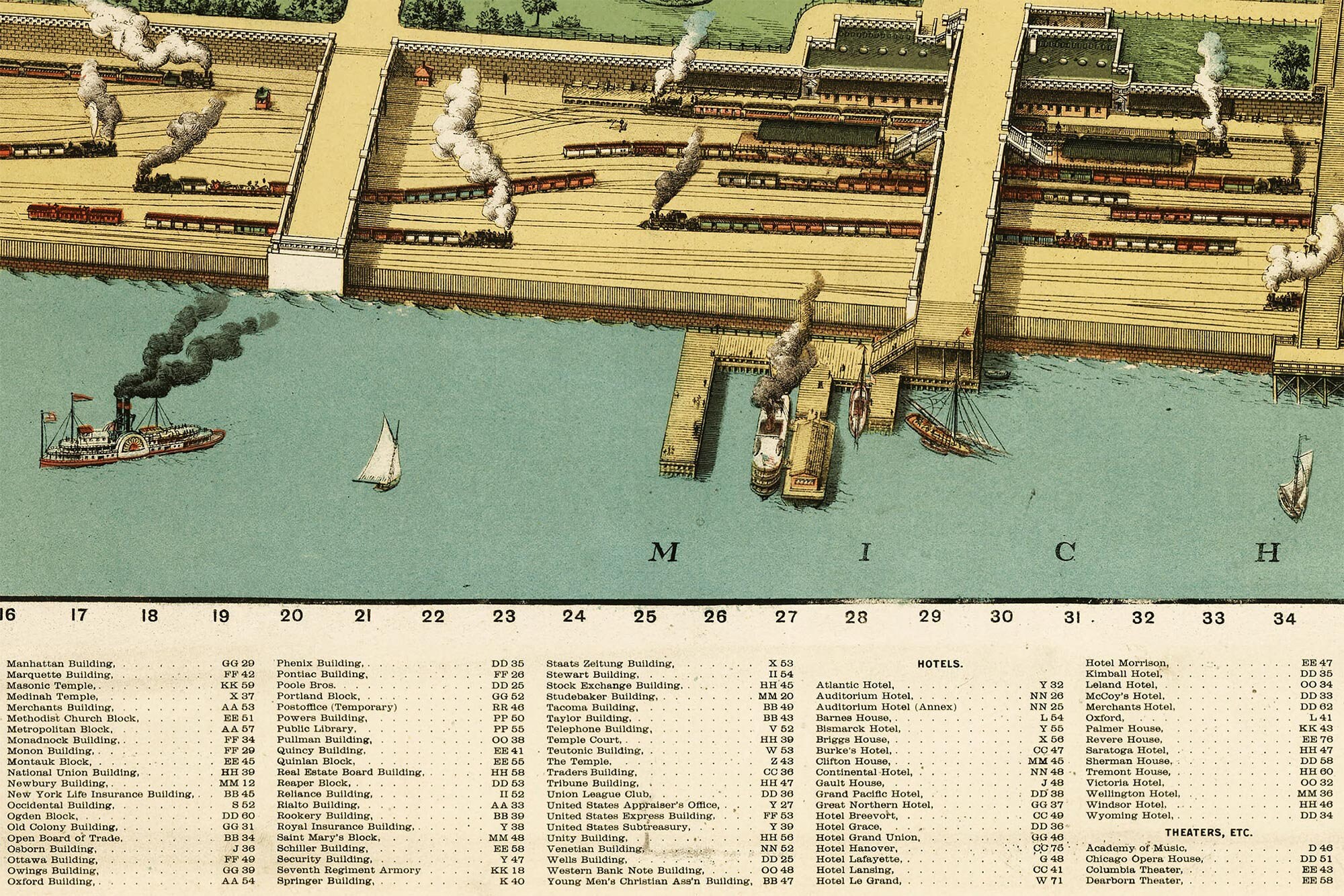 Chicago Map 1898 Vintage Map of Chicago IL in High | Etsy