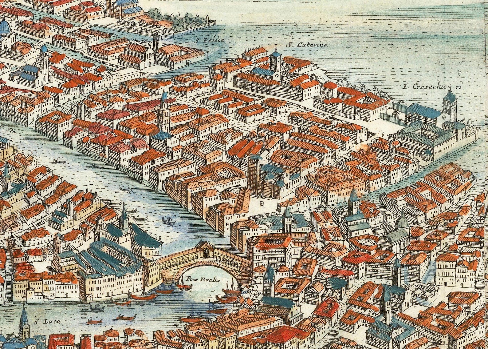 Old Map of Venice 1636 Old Pictorial Map of Venice Italy in | Etsy Canada