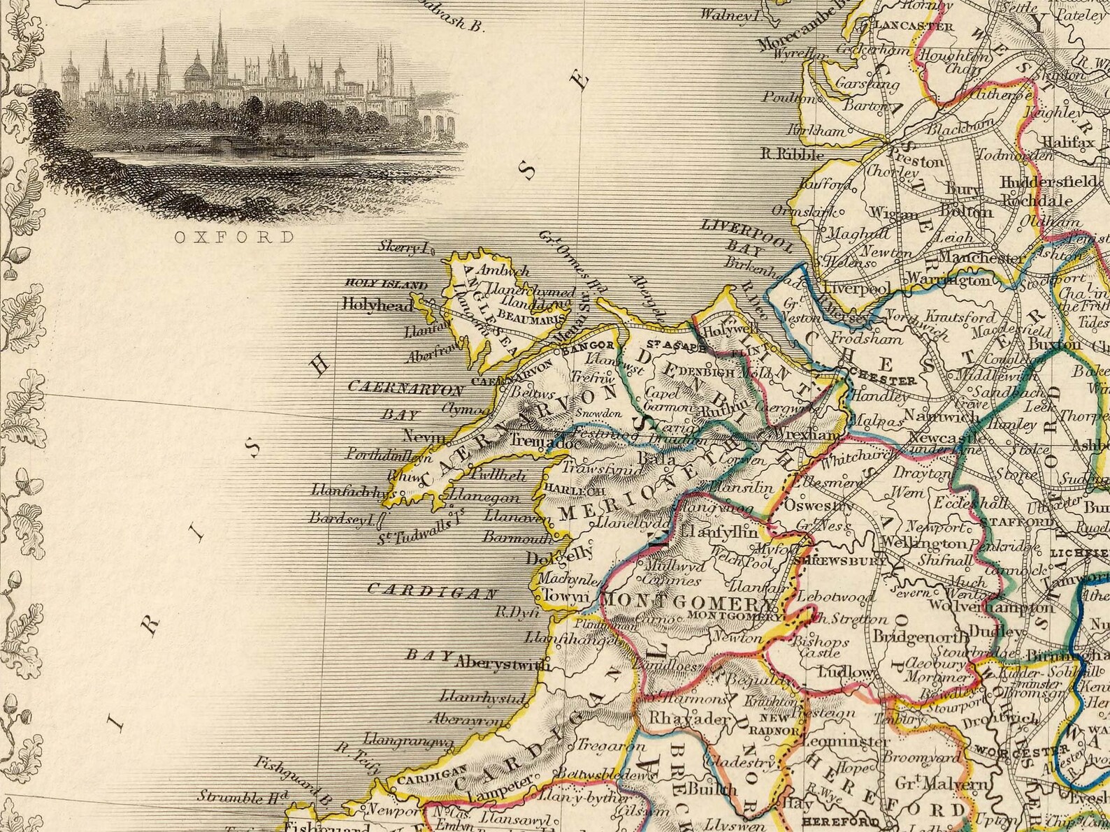 Map of England & Wales, 7 Sizes up to 40x53″ (100x135cm) Victorian ...