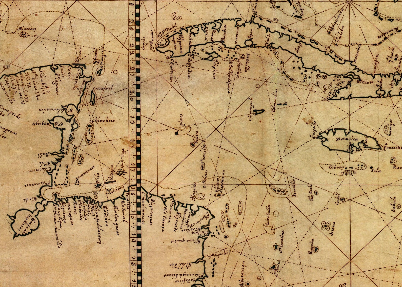 Caribbean Map 1770, Old Nautical Chart of the Caribbean & West Indies ...