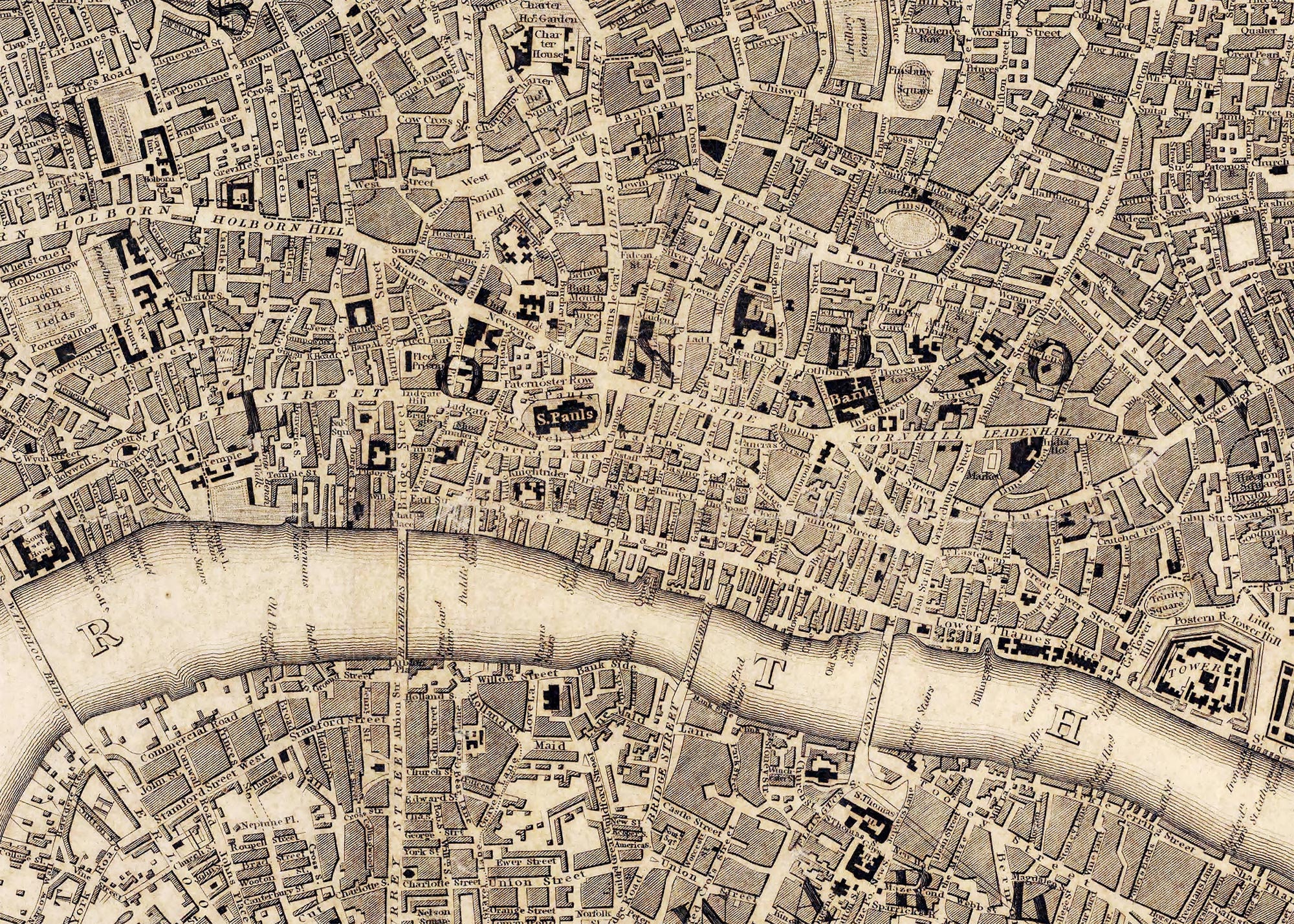 London Map 1838 Vintage Map of London UK in High Resolution | Etsy