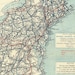 US Map 1915, Vintage Road Map of United States in High Resolution ...