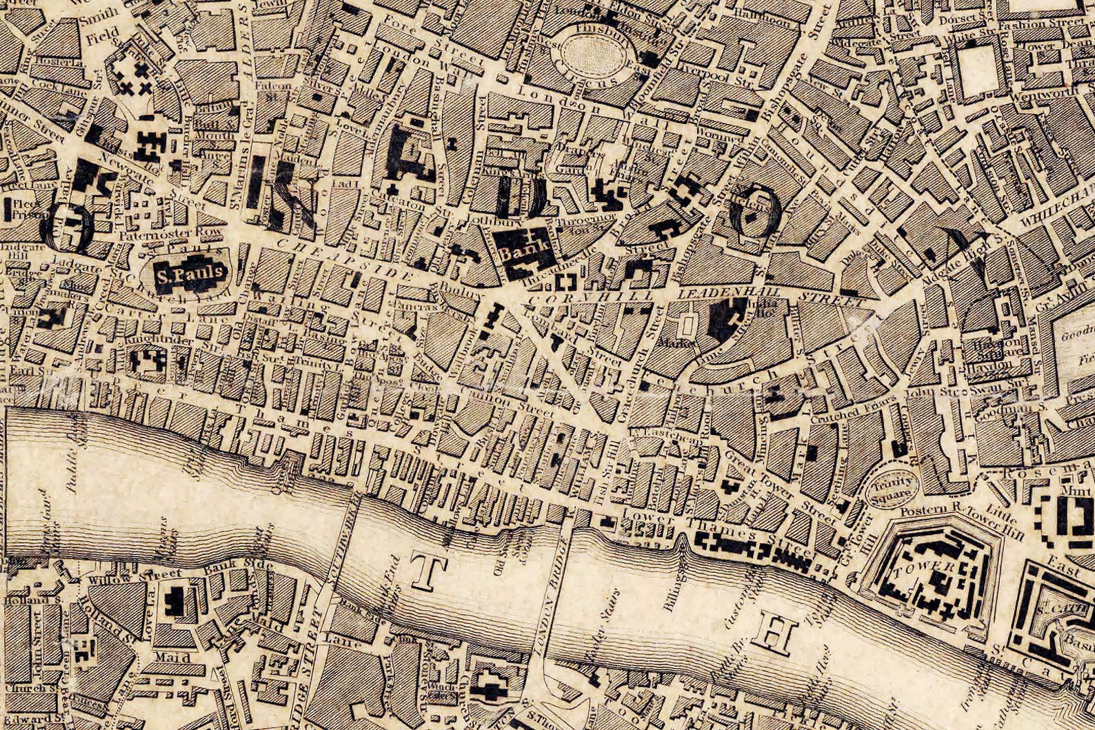 Map of London 1838 INSTANT DOWNLOAD Vintage London map in 4 | Etsy