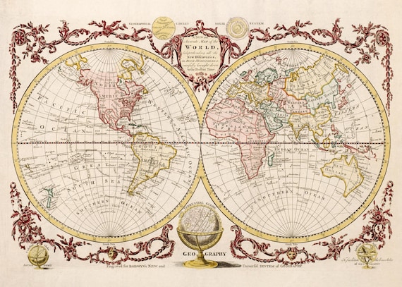 Beautiful World Map Poster