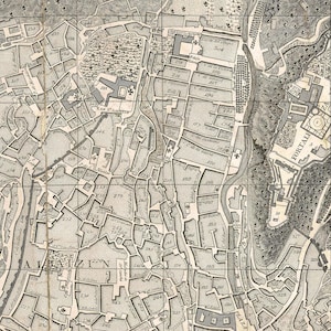 Granada Map 1796, Vintage Map of Granada, Spain in High Resolution ...