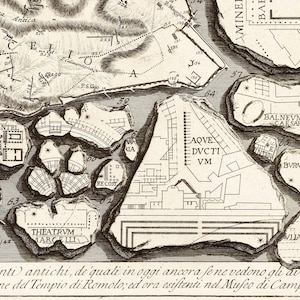 Ancient Rome Map by Piranesi in 6 Sizes up to 60x40″ (150x100cm ...