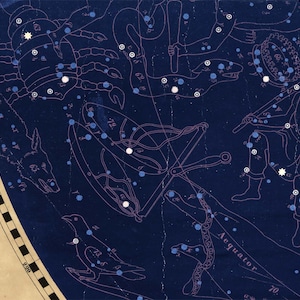 Vintage Sky Map LAST COPY 48 X 48 in 4 Parts of 24 X 24 Each, Rare Old ...