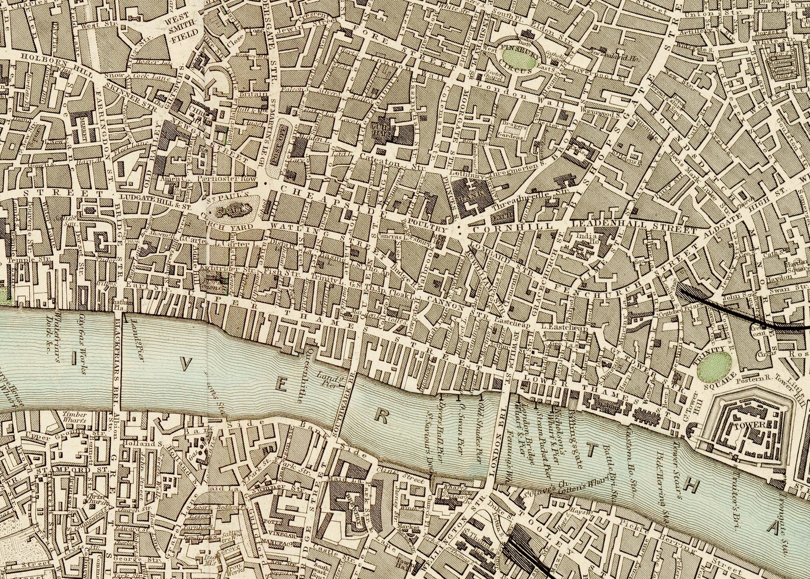 Old London Map 1843 Vintage Victorian Map of London England | Etsy