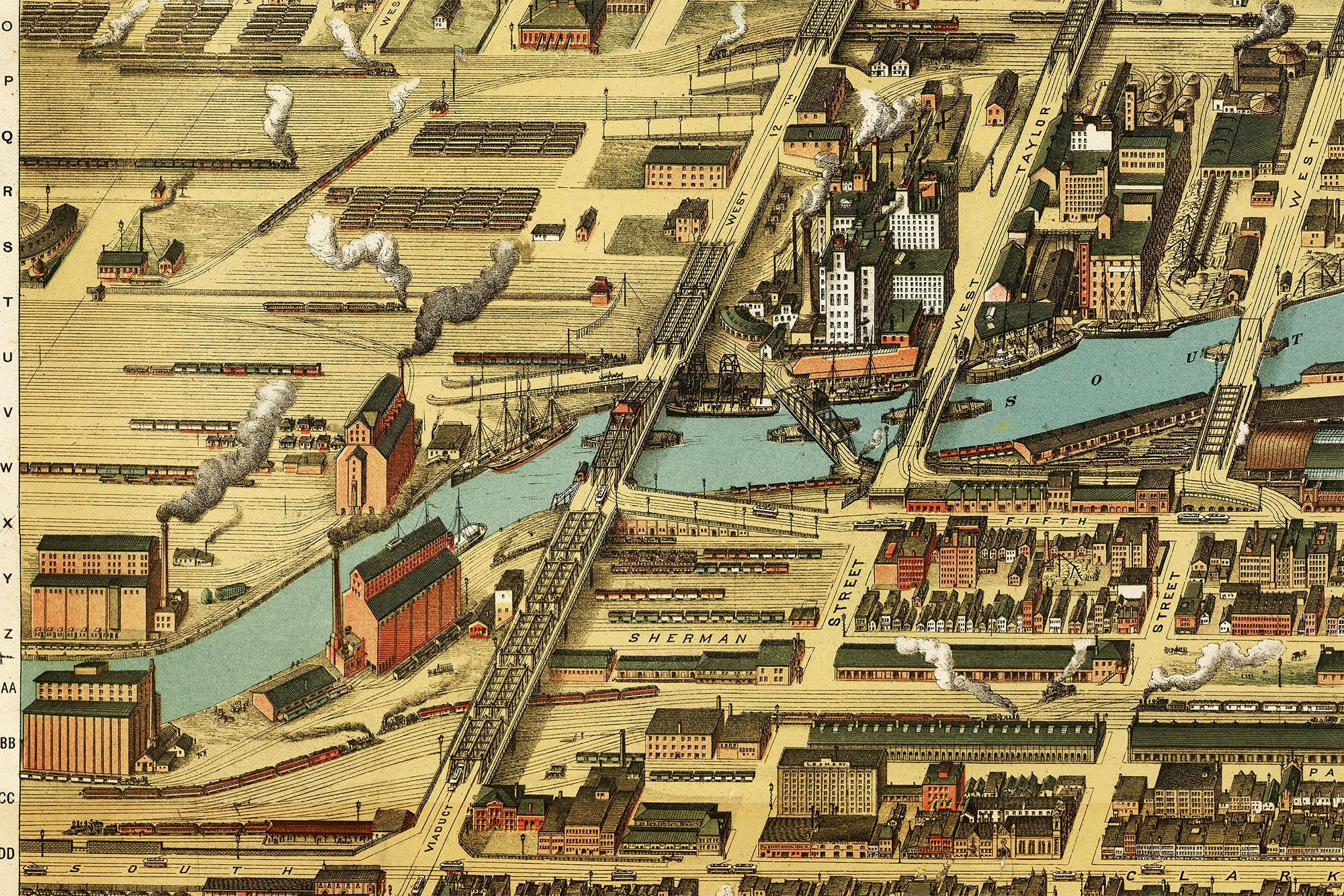 Chicago Map 1898 Vintage Map of Chicago IL in High | Etsy