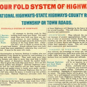US Map 1915 Vintage Road Map of United States in High | Etsy
