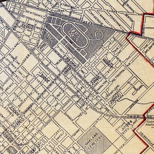 Old Map of Dallas TX, 1919 in 5 Sizes up to 36x48″ Vintage Wall Map of ...