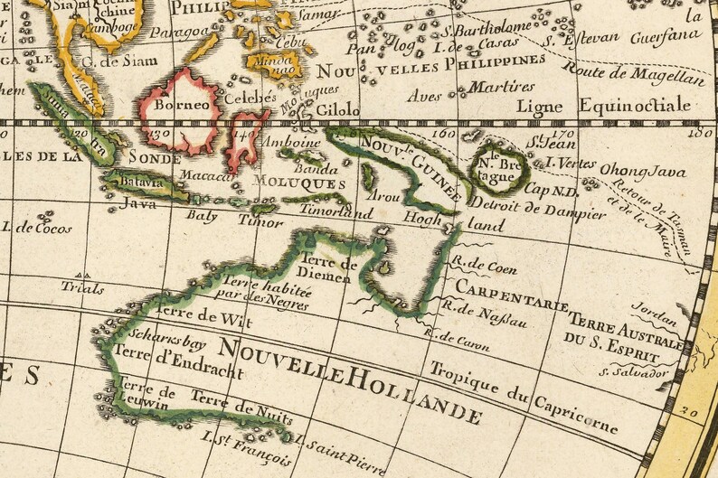 World Map 1720, Vintage Map of the World in High Resolution Prints up ...
