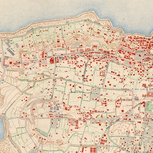 Beirut Map in 5 Sizes up to 60x40″ Old Map of Beirut, Lebanon 1922 in ...