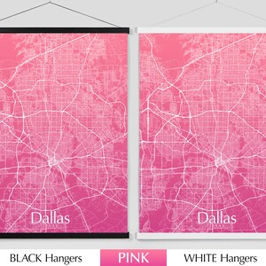 Dallas Map Print Poster, Map of Dallas, TX, Minimalist Art, 7 Colors 4 ...