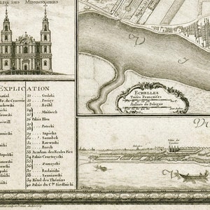 Warsaw Map 1772, Old Map of Warsaw, Poland in High Resolution Prints up ...