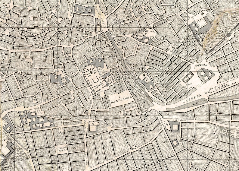 Granada Map 1796, Vintage Map of Granada, Spain in High Resolution ...