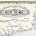 New York State Map 1891, Vintage Map of New York State in High ...