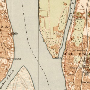 Map of Cairo, Egypt 1920 Old Cairo Map in High Resolution Prints up to ...
