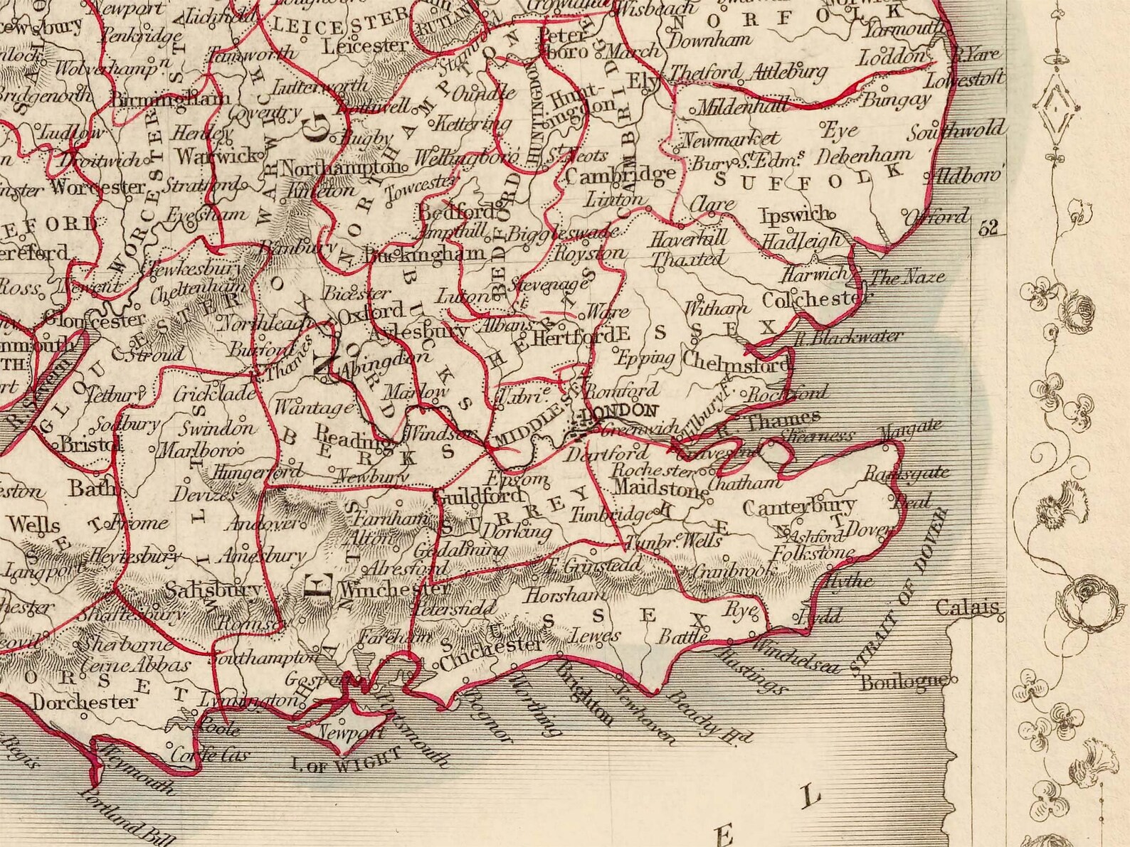 Map of UK and Ireland, Victorian British Map in 7 Sizes up to 40x53 ...