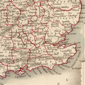 Map of UK and Ireland, Victorian British Map in 7 Sizes up to 40x53 ...