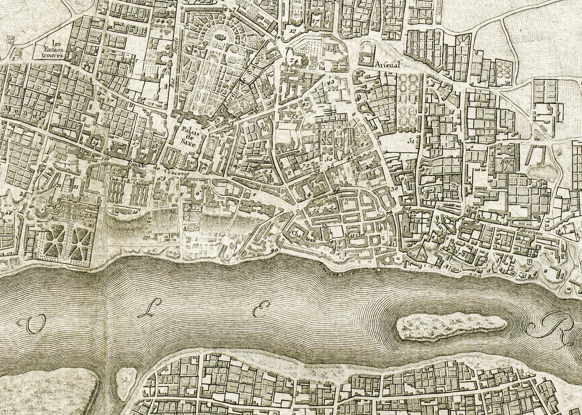Warsaw Map 1772, Old Map of Warsaw, Poland in High Resolution Prints up ...