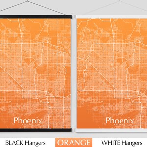 Phoenix Map Print Poster, Map of Phoenix, AZ Minimalist Art, 7 Colors 4 ...